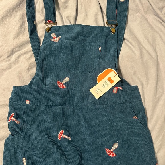 Cider | Pants & Jumpsuits | Cider Corduroy Overalls With Mushroom Print ...